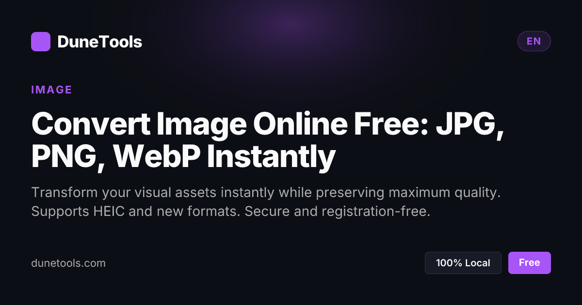 Online Image Converter Free - JPG, PNG, WebP, HEIC & More | DuneTools